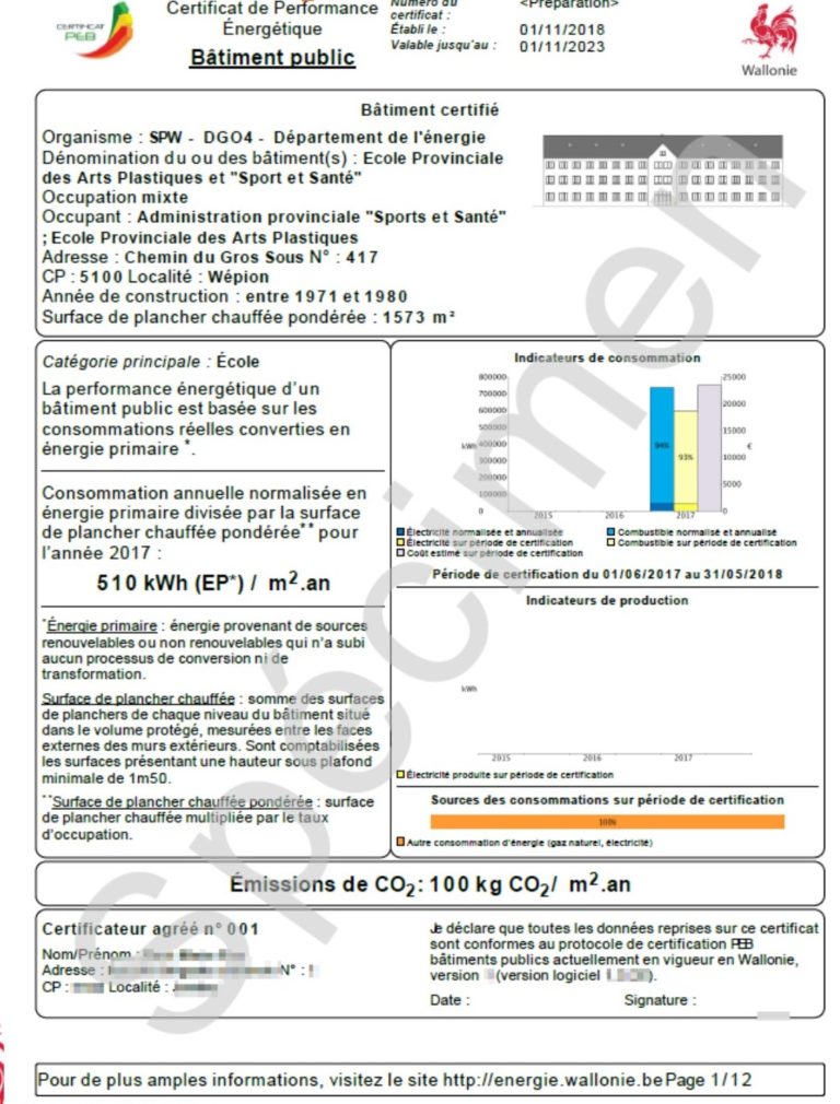 Certificat PEB - bâtiments publics - Certificateur PEB